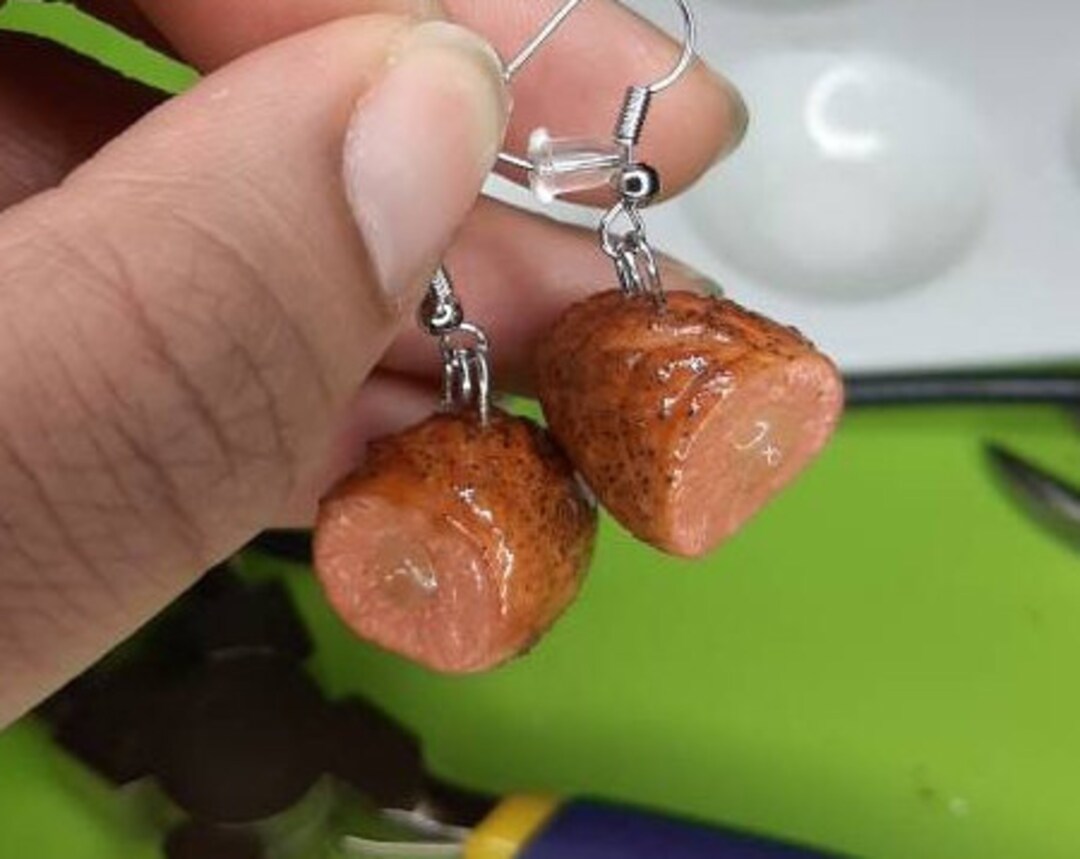 Polymer Clay Ham Earrings, Thanksgiving Earrings, Thanksgiving Ham ...
