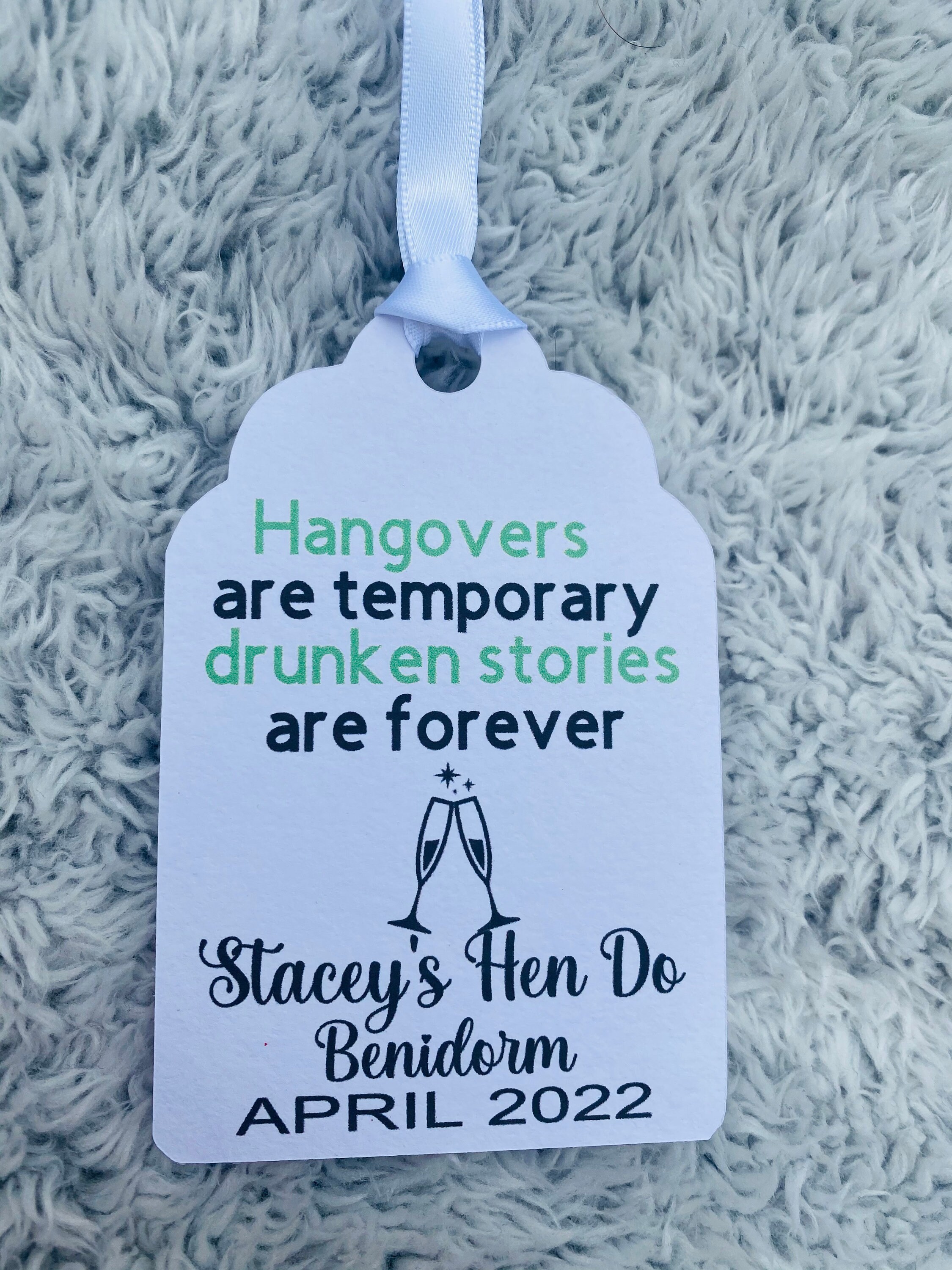 Personalised hen party gift tags hangover tags hen party | Etsy