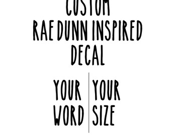 Rae Dunn Decal | Etsy
