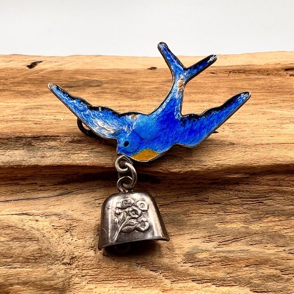 Bluebird Brooch - Etsy