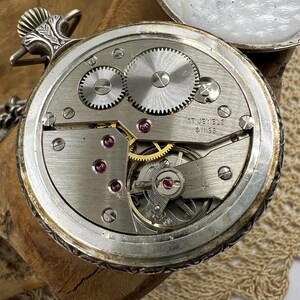 60s/70s Coronet Full Hunter Pocket Watch 17 Jewels Swiss Made ...