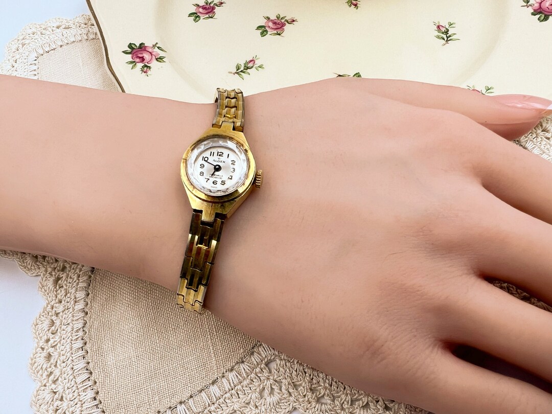 60s Algex 17 Jewels Incabloc Mechanical Wrist Watch Swiss Movement ...