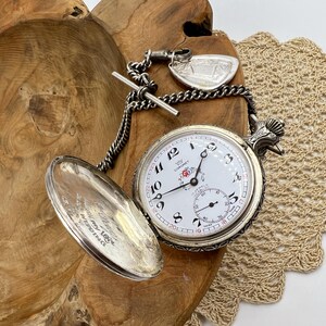 60s/70s Coronet Full Hunter Pocket Watch 17 Jewels Swiss Made ...