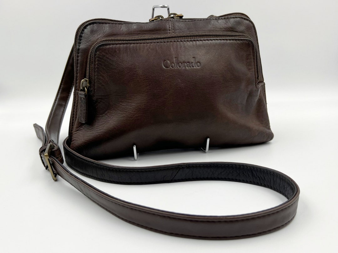 Colorado Butter Soft Genuine Leather Rich Brown Crossbody or Shoulder ...