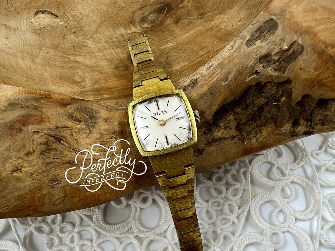 1966 Citizen Square Face 17 Jewels Gold Wristwatch 15cm Much Loved ...