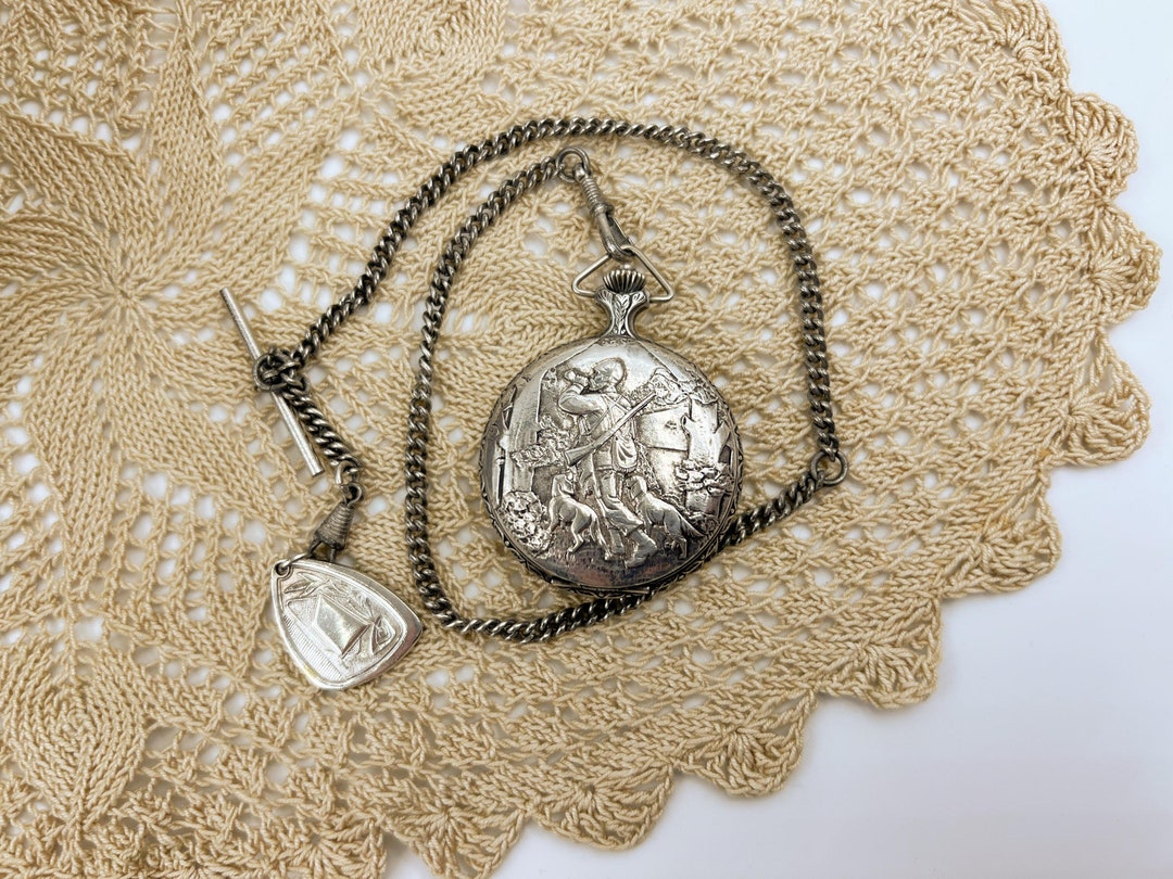 60s/70s Coronet Full Hunter Pocket Watch 17 Jewels Swiss Made ...