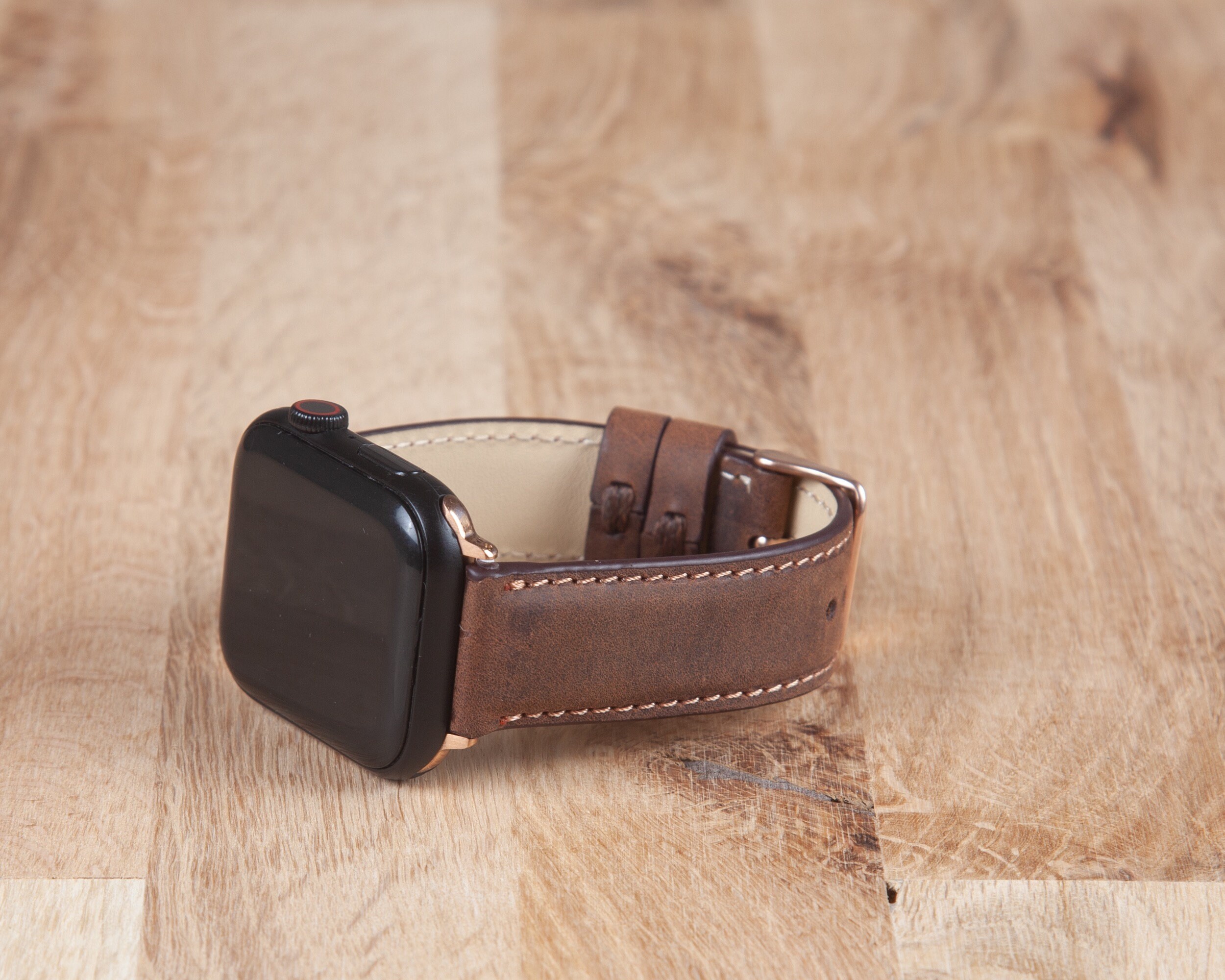 Brown Apple Watch Band Leather 38mm 40mm Custom Watch Strap | Etsy