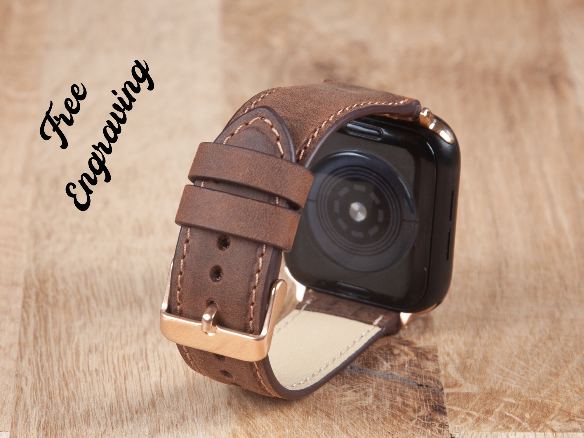 Brown Apple Watch Band Leather 38mm 40mm Custom Watch Strap | Etsy