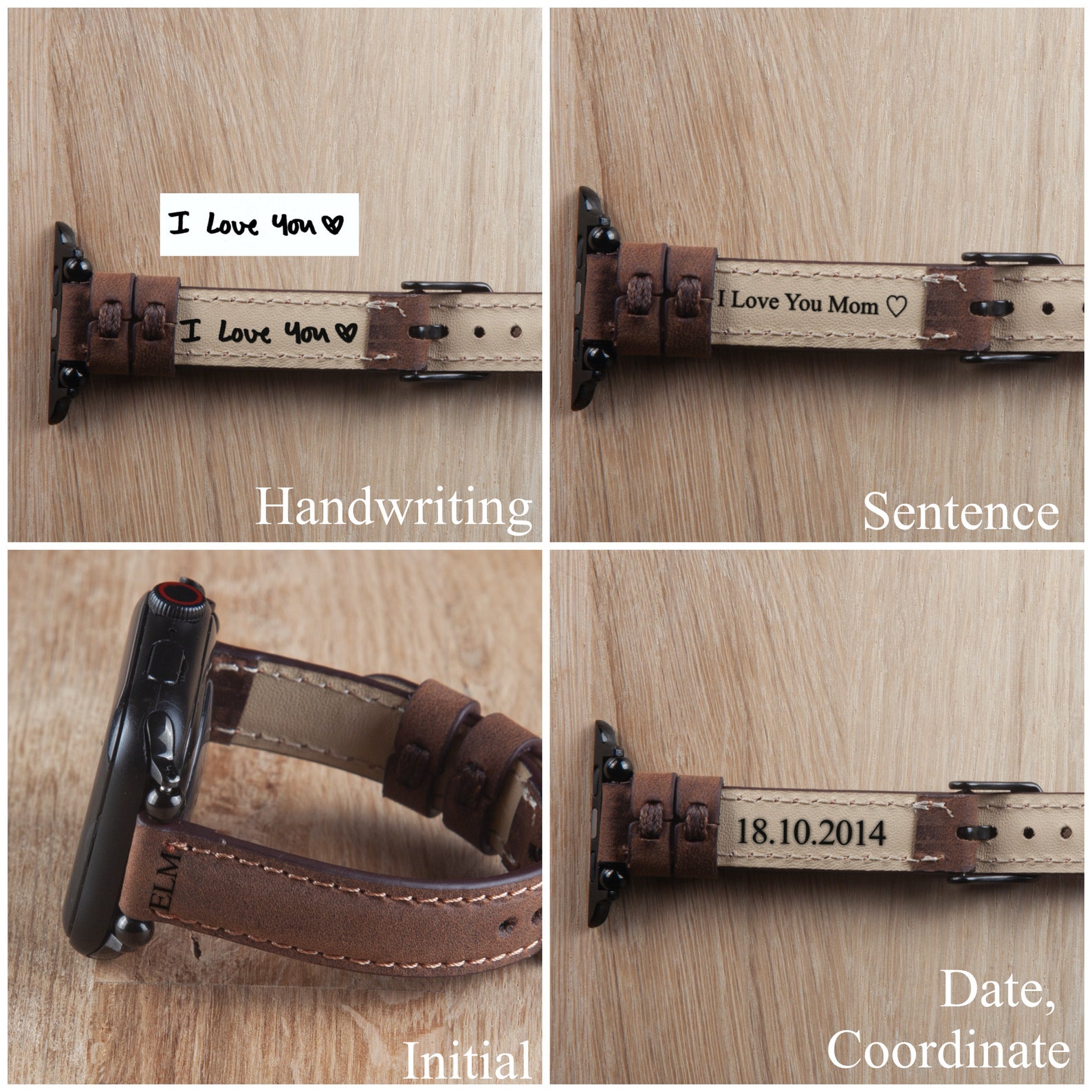 Slim Apple Watch Band 40mm 44mm Women, Gift for Her, Leather Iwatch ...