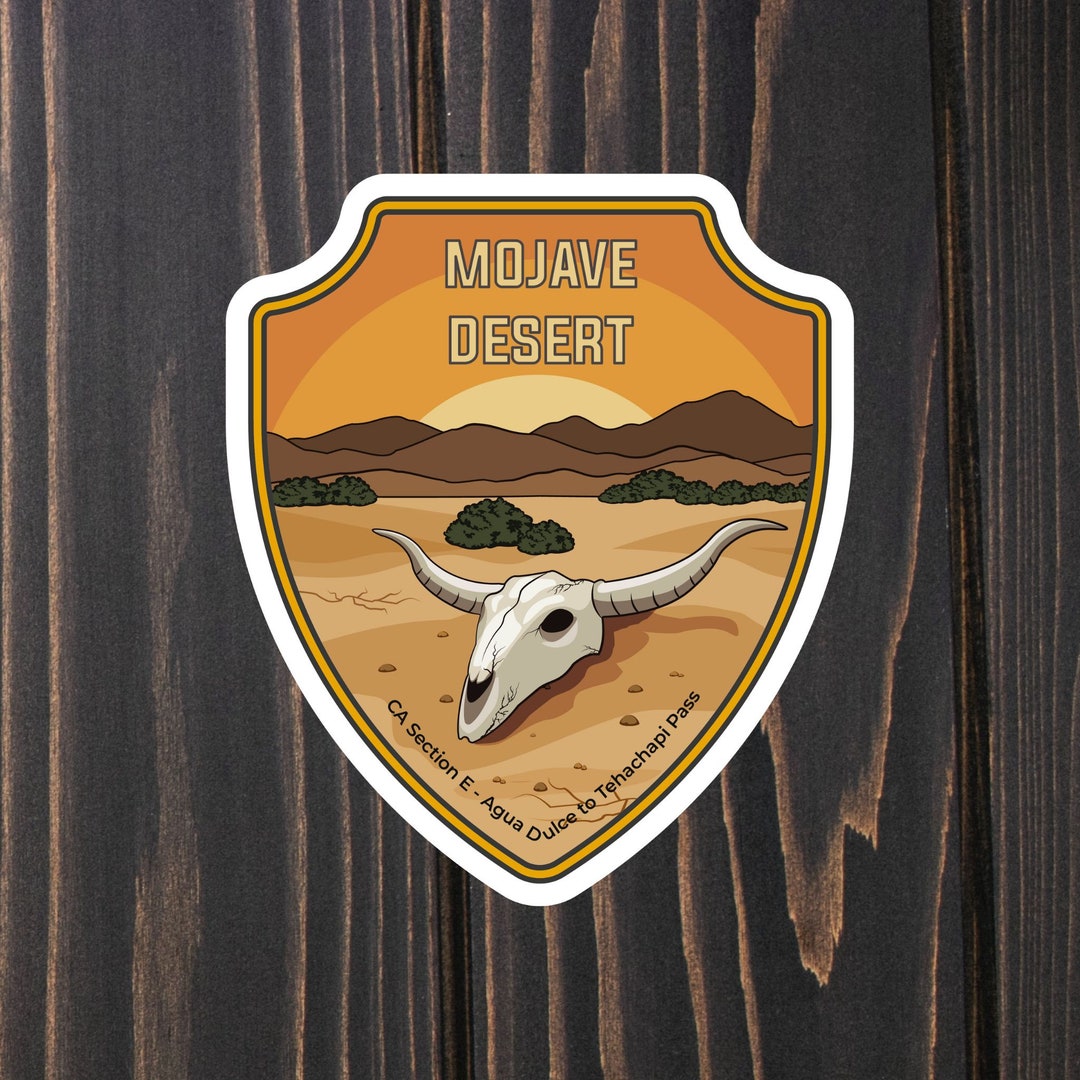 Mojave Desert Sticker, Pacific Crest Trail Sticker, PCT Sticker - Aqua ...