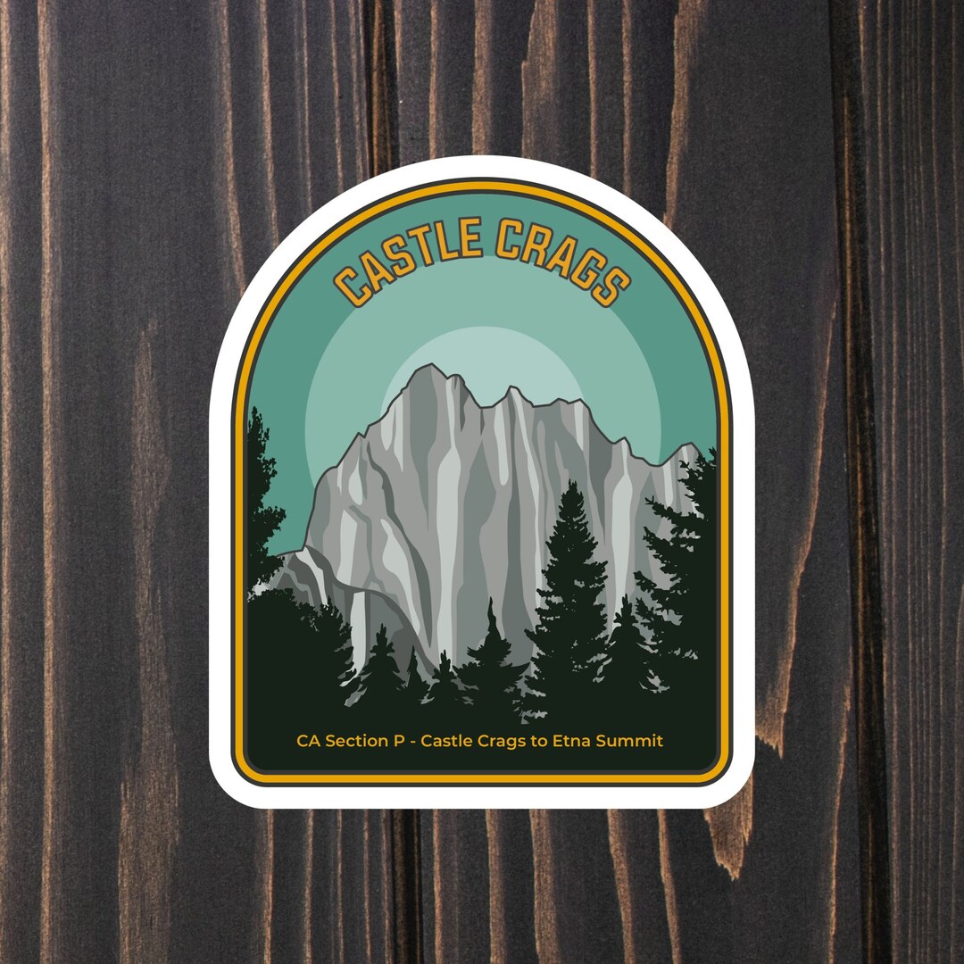 Castle Crags Sticker, Pacific Crest Trail Sticker, PCT Sticker - CA ...