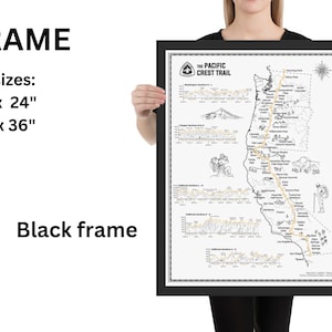 Pacific Crest Trail Map, PCT Illustrated Map, Gift for Hikers, PCT ...