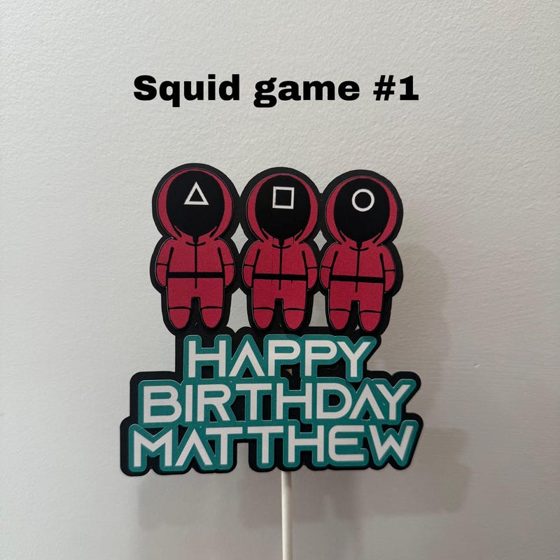 Squidgames Cake Topper - Etsy