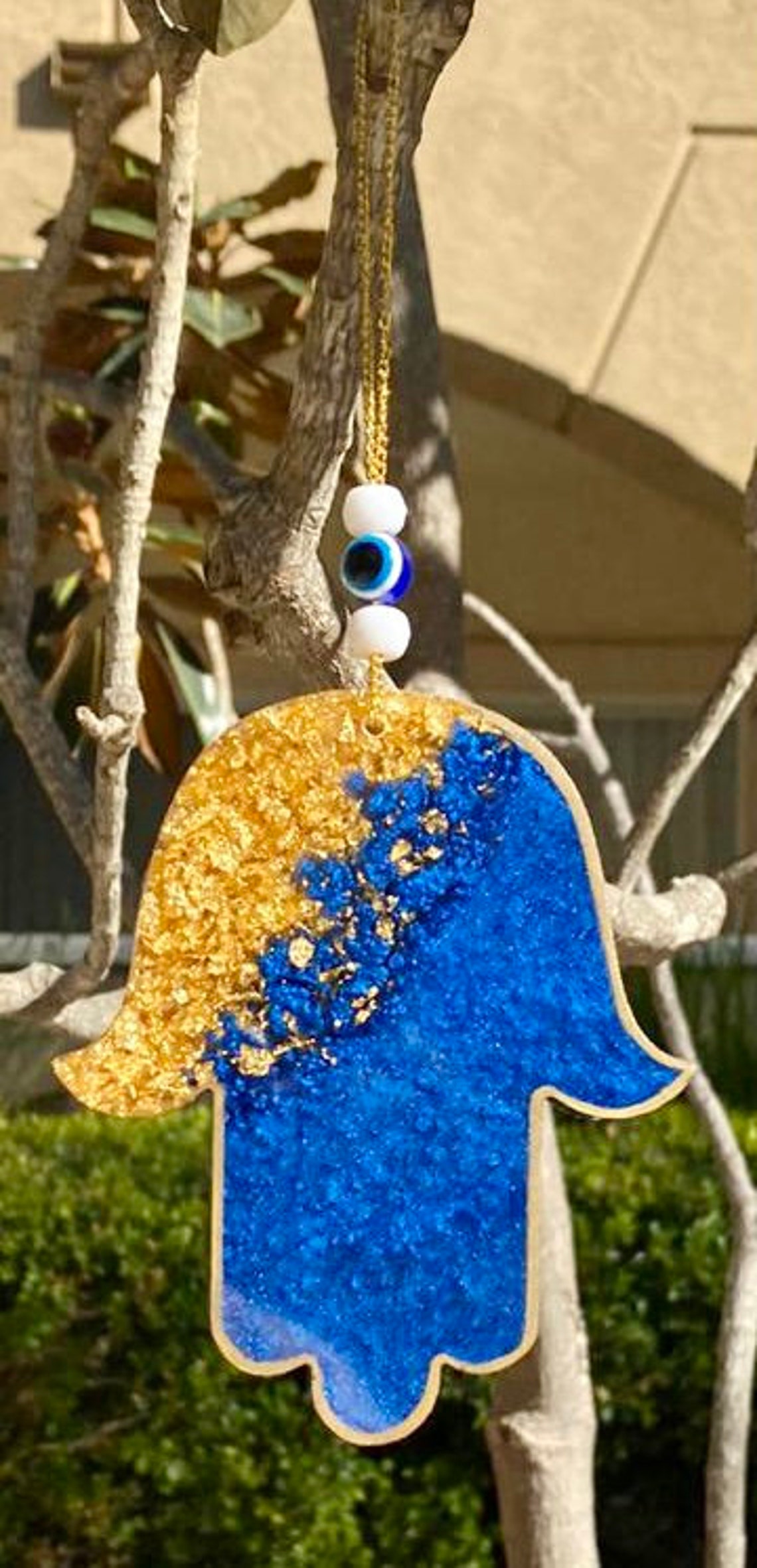 Hamsa Hand Evil Eye Wall Hanging Protection Hand of Fatima | Etsy