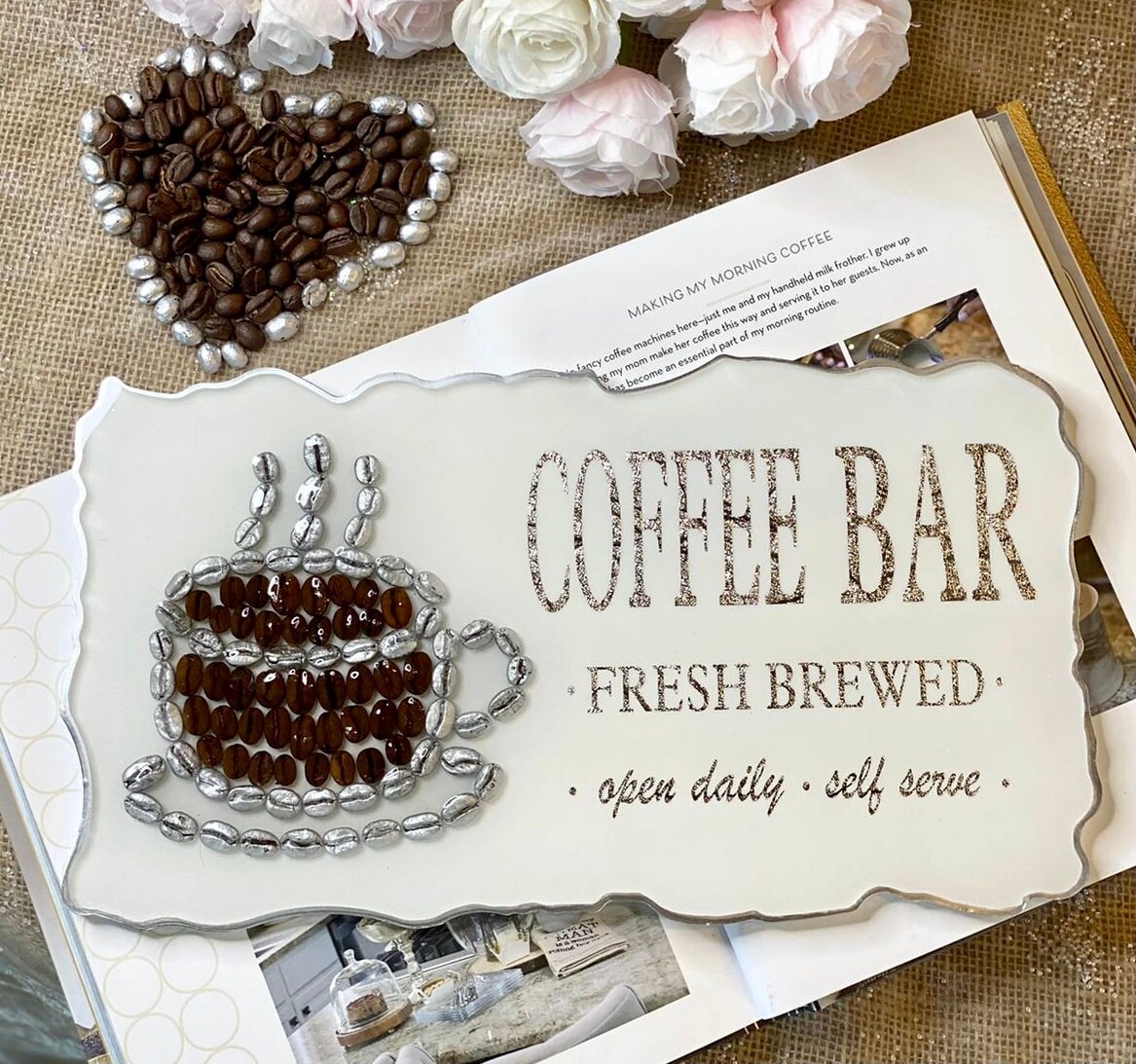Coffee Bar Fresh Brewed Self Serve Coffee Station Sign | Etsy