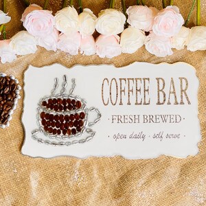 Coffee Bar Fresh Brewed Self Serve Coffee Station Sign Coffee Bar Sign ...
