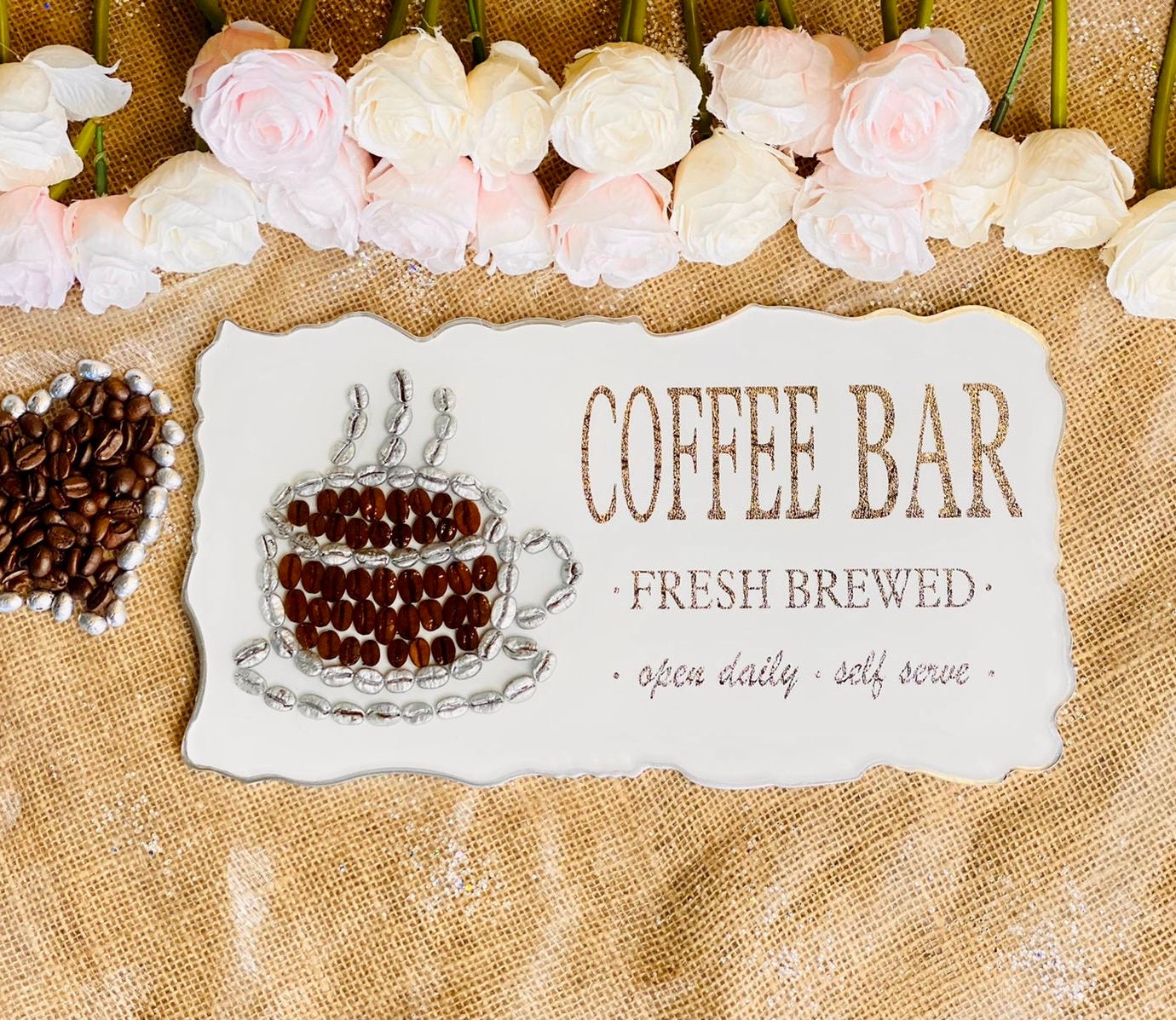 Coffee Bar Fresh Brewed Self Serve Coffee Station Sign | Etsy