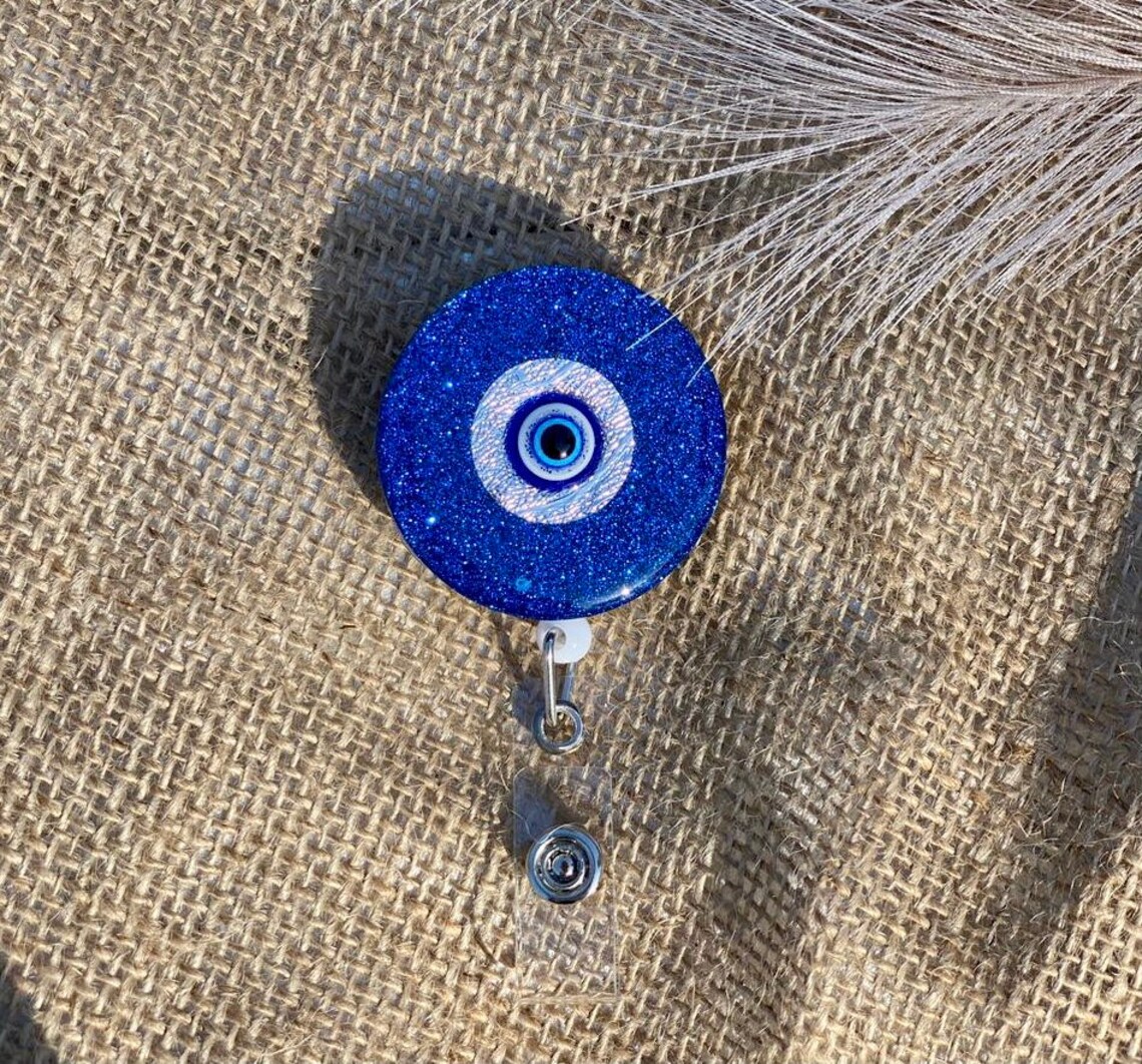 Evil Eye Badge Clip per Piece - Etsy