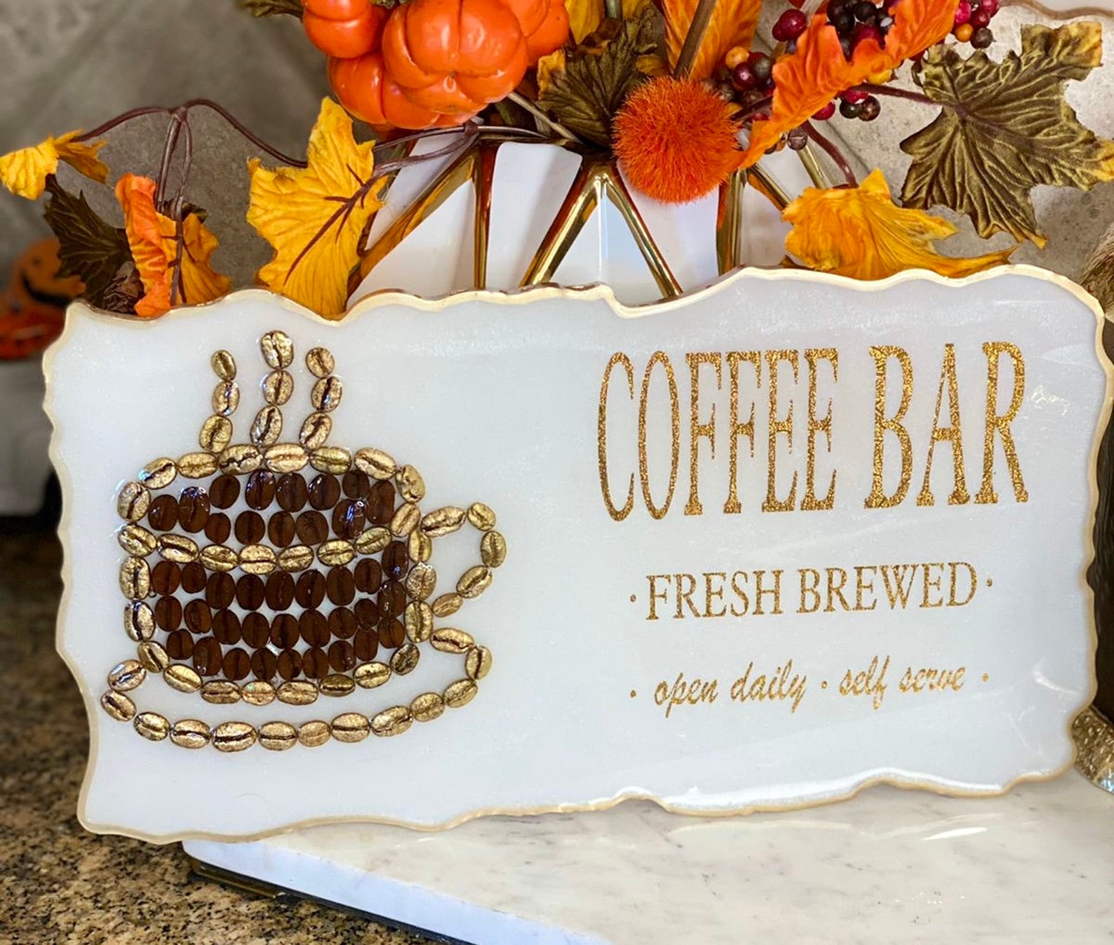 Coffee Bar Fresh Brewed Self Serve Coffee Station Sign - Etsy