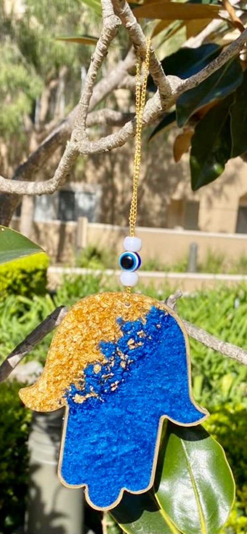 Hamsa Hand Evil Eye Wall Hanging Protection Hand of Fatima | Etsy