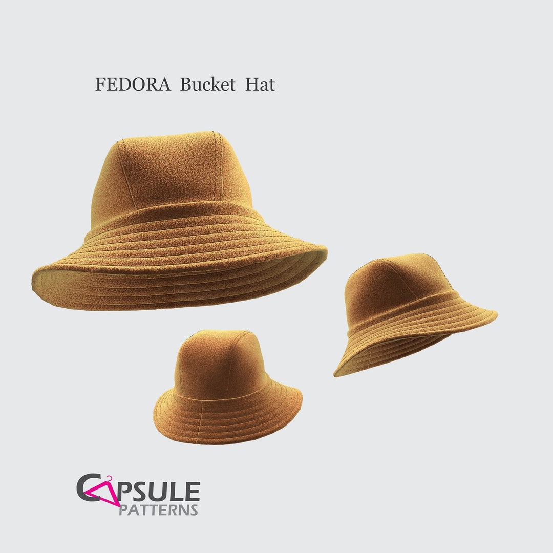 Bucket Hat PDF Sewing Pattern-fedora Digital Sewing Pattern - Etsy Canada