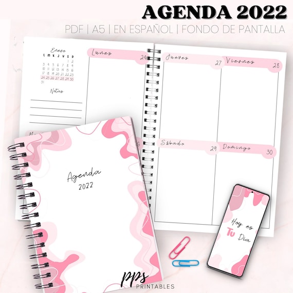 Agenda 2022 en español agenda digital agenda semanal | Etsy