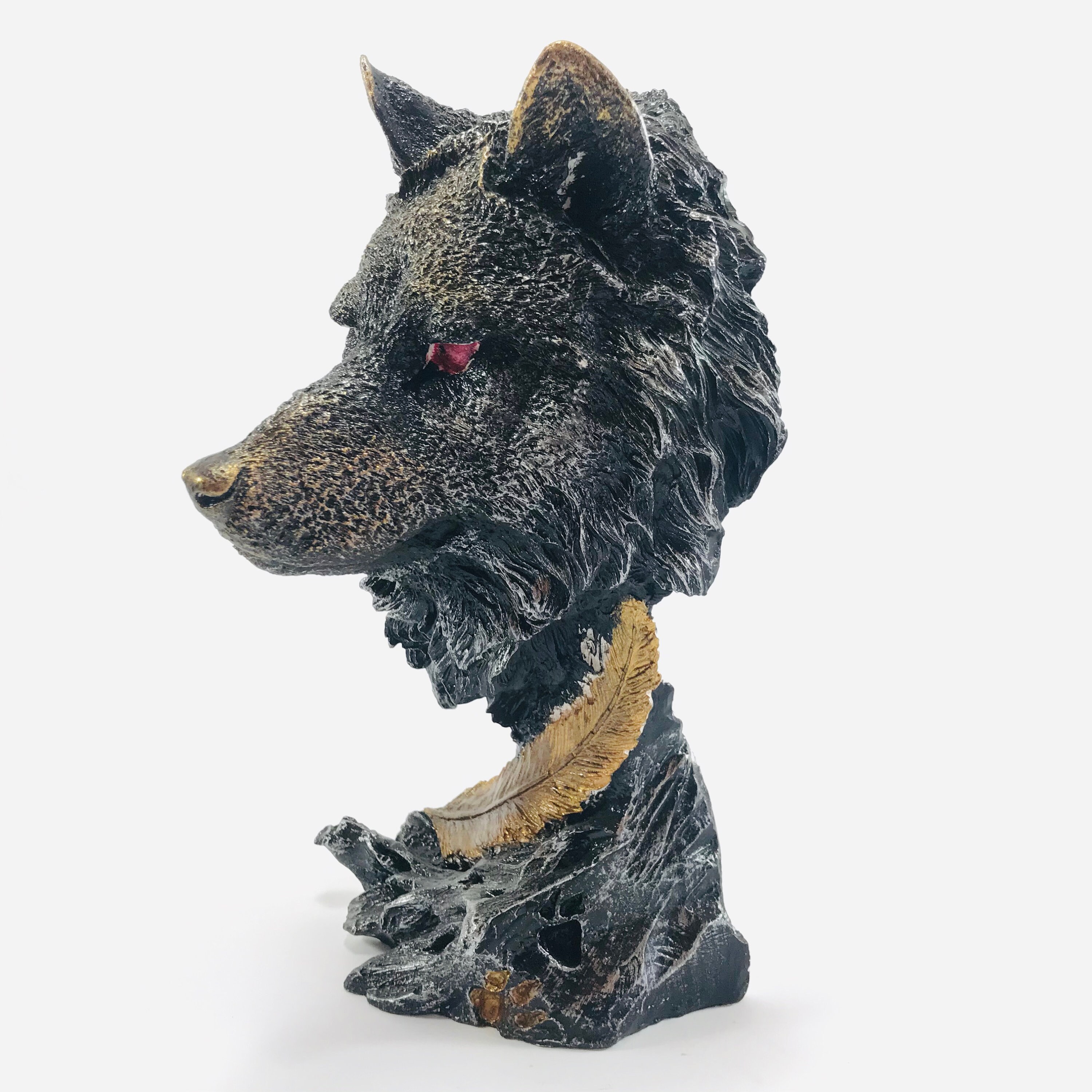 Wolf Head Bust Wolf Head Sculpture Wolf Figurine Wolf | Etsy Canada
