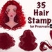 Hair Stamps for Procreate Easy Hair - Etsy