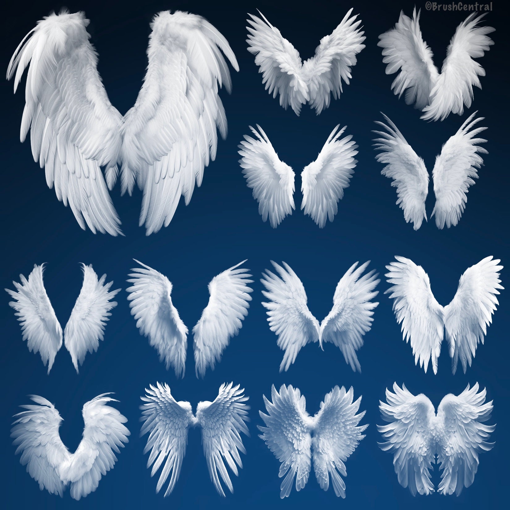 Angel Stamps for Procreate - Easy Realistic Wings - Etsy