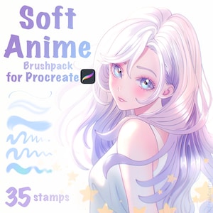 Anime Brushes for Procreate Soft Style - Etsy