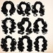 Big Hair Stamps for Procreate - Easy Hair - Wavy and Curly - Etsy