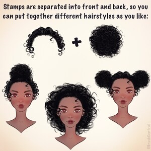 Hair Stamps for Procreate - Easy Hair - Etsy