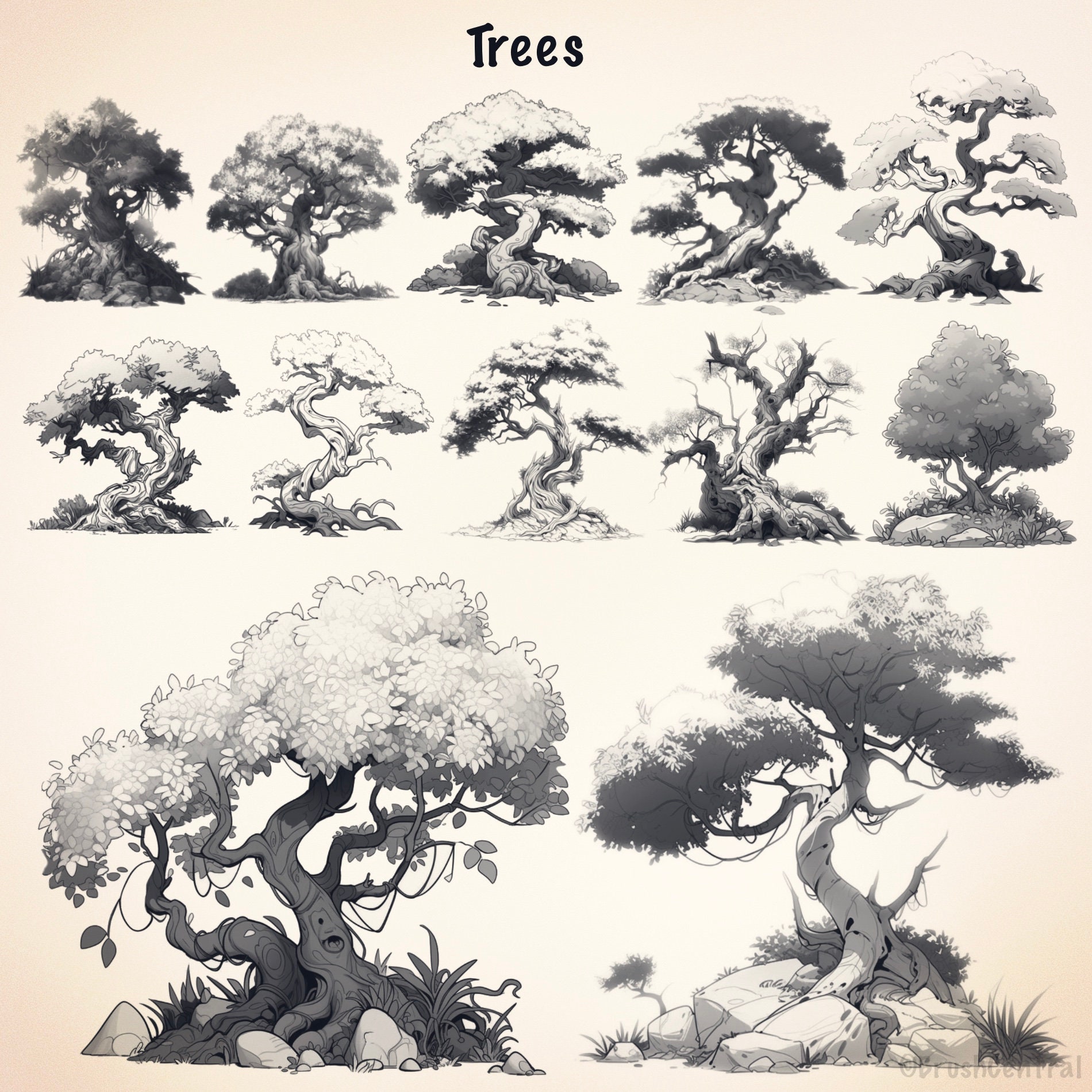 Magic Forest Stamps for Procreate - Etsy