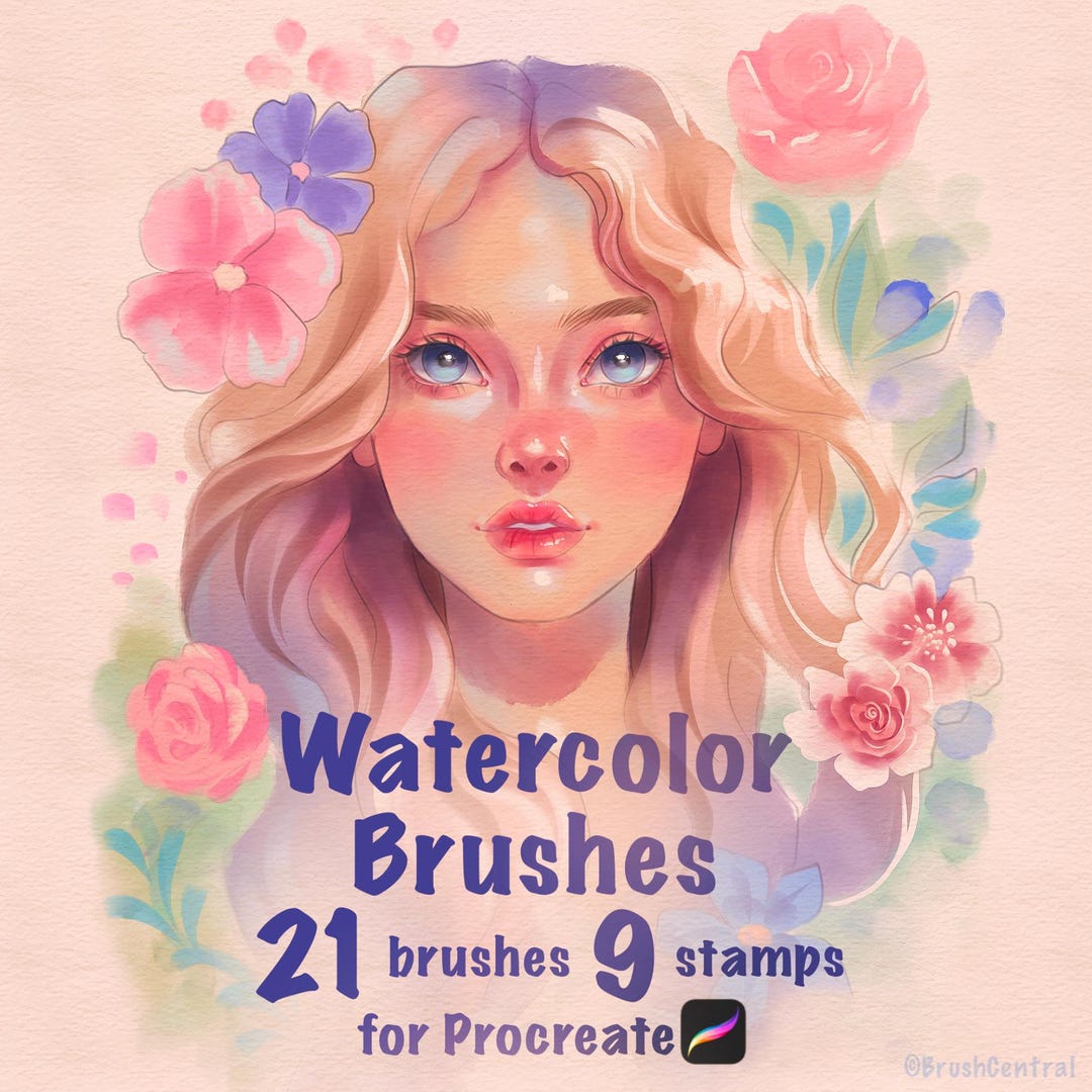 WATERCOLOR BRUSHES for Procreate - Realistic - Etsy