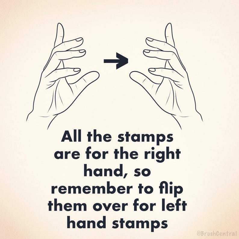 Hands Stamps for Procreate Hand References - Etsy