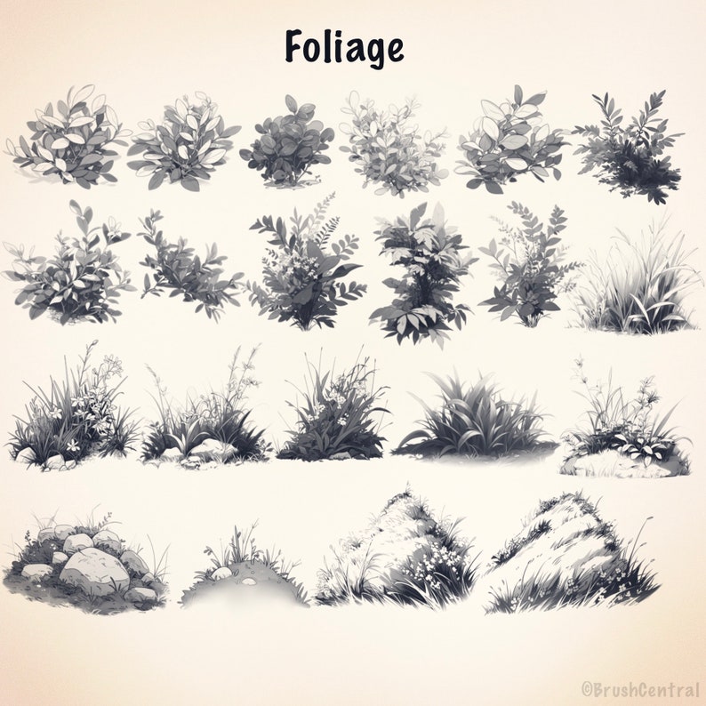 Magic Forest - Stamps for Procreate - Etsy UK