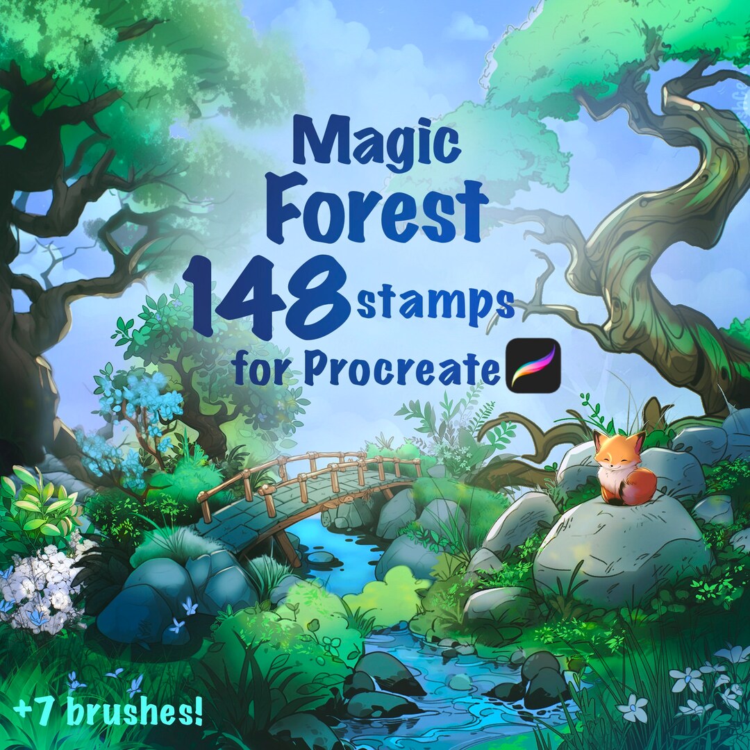 Magic Forest - Stamps for Procreate - Etsy