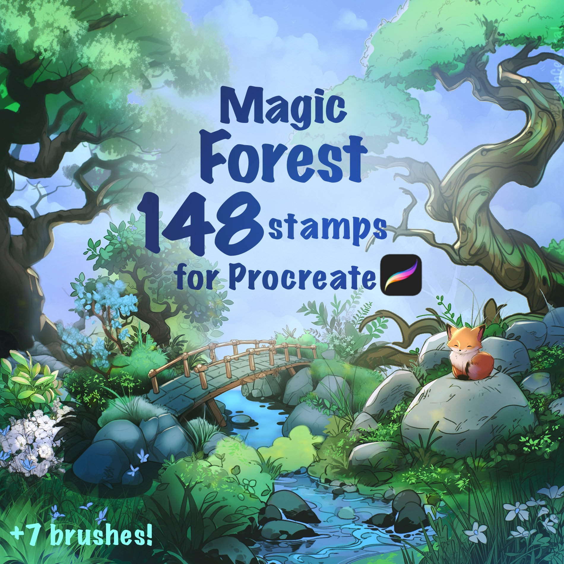 Magic Forest - Stamps for Procreate - Etsy