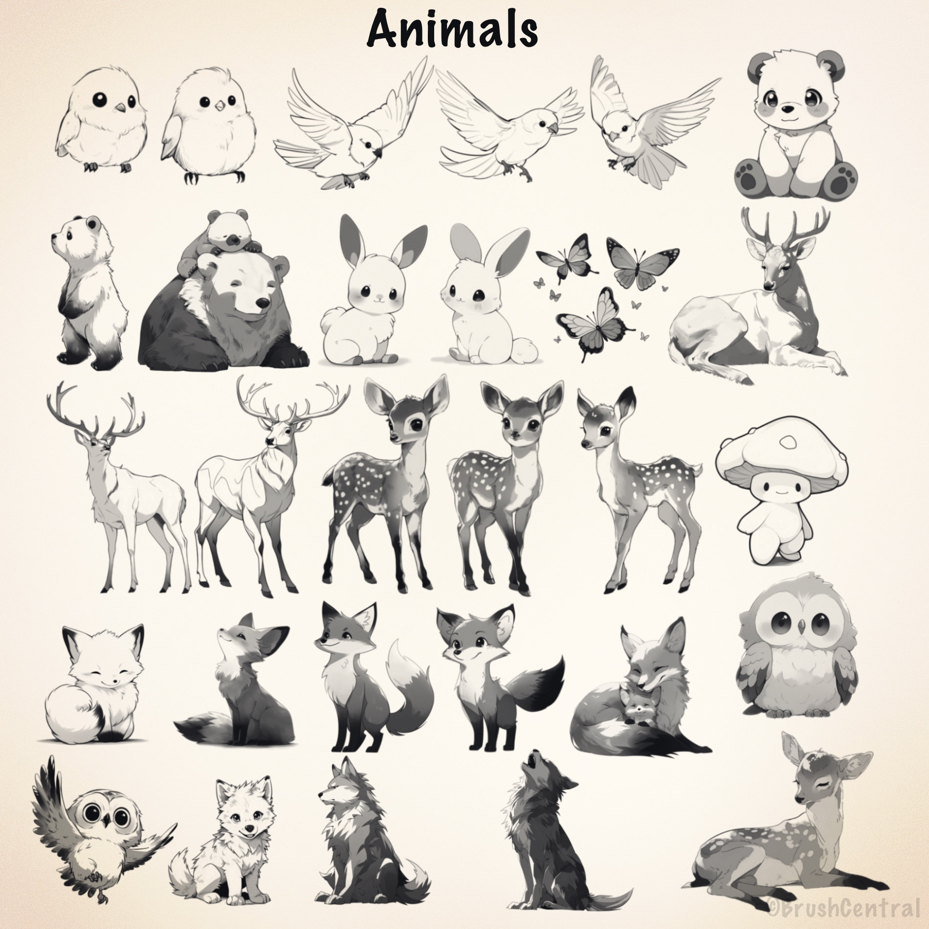 Magic Forest Stamps for Procreate - Etsy