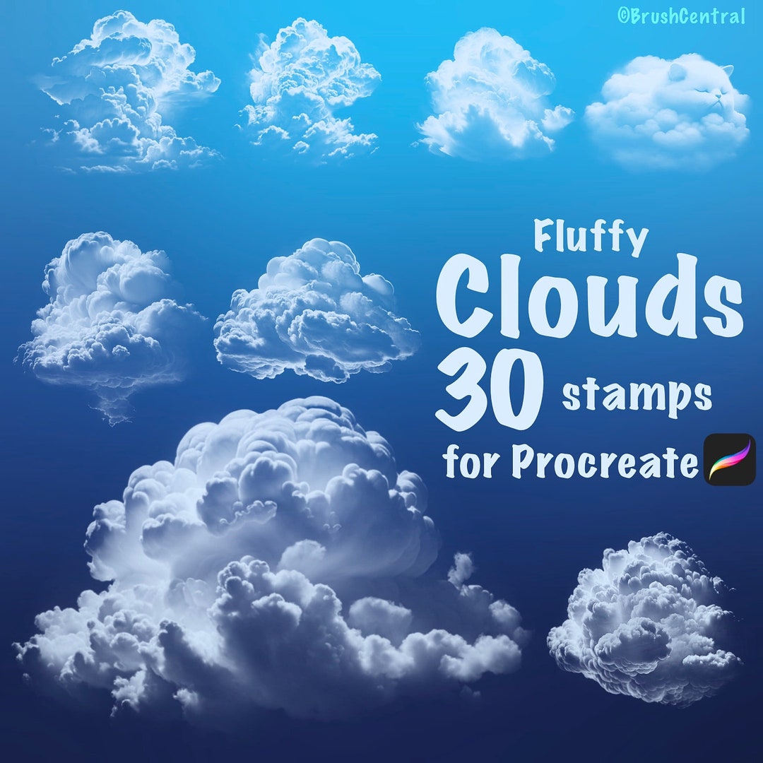 Cloud Stamps for Procreate - Easy Fluffy Clouds - Etsy