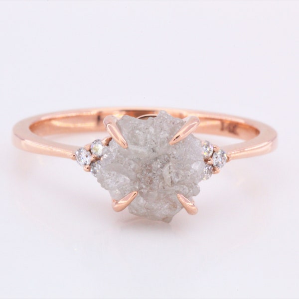 Raw Diamond Ring - Etsy