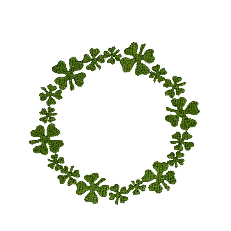 Shamrock Circle Border for Monogramming in a 4X4 Hoop - Etsy