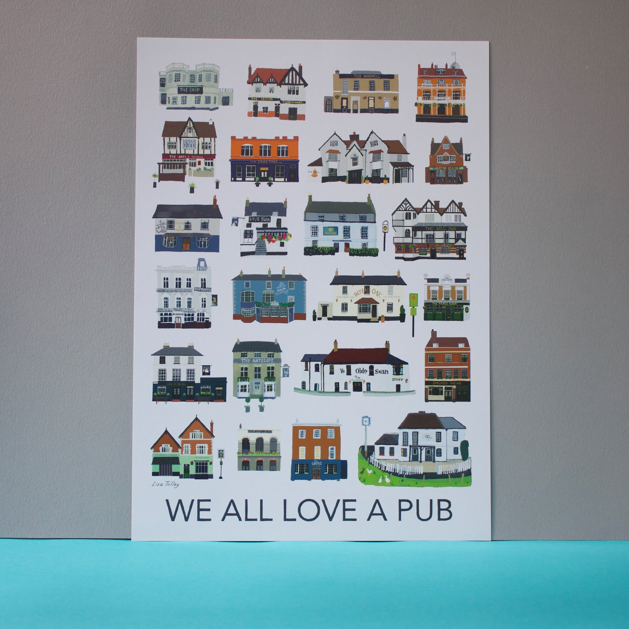 We All Love a Pub A3 Poster, London Pubs, South West London, English ...