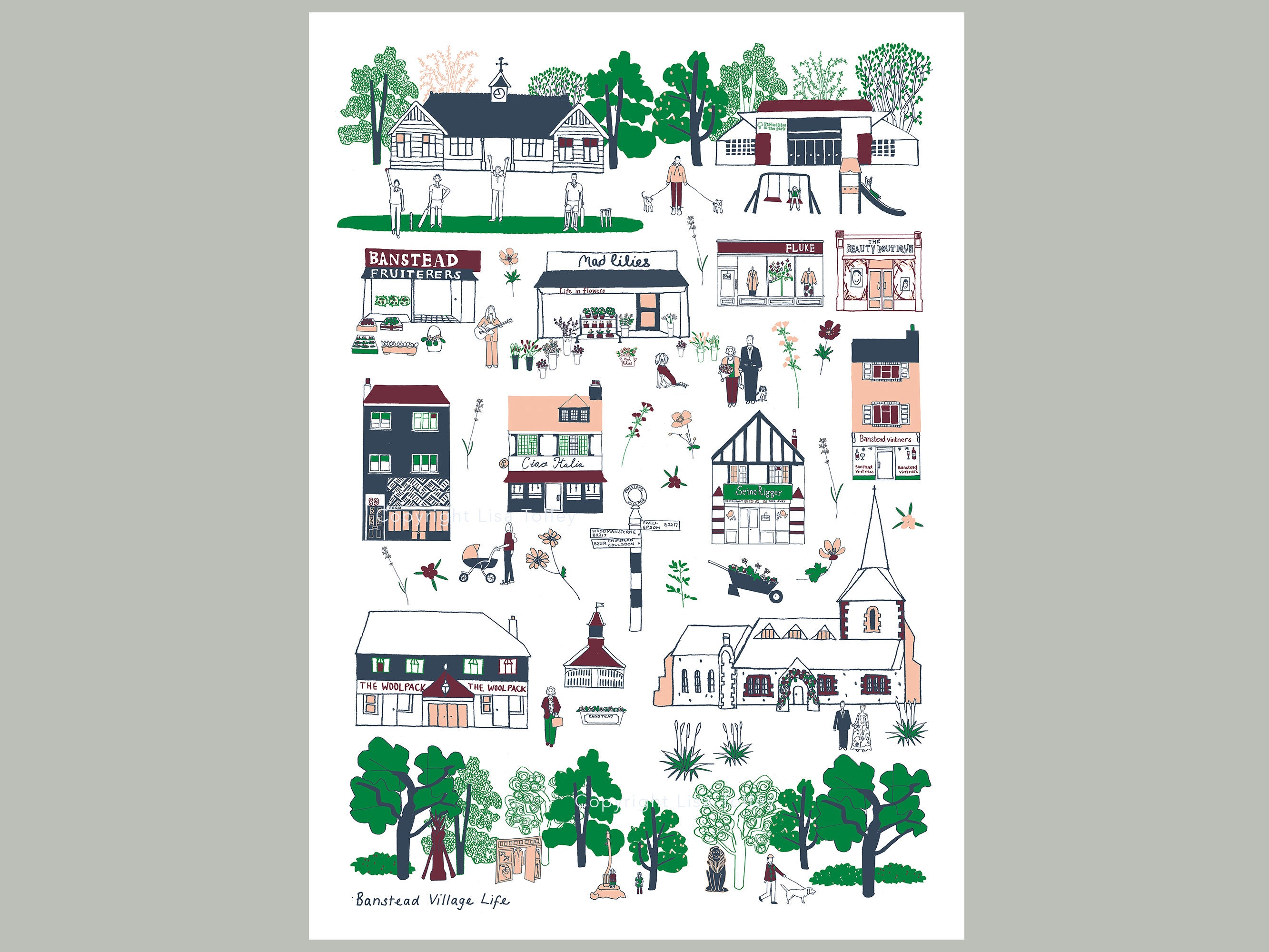 Banstead Surrey A3 Poster Banstead Woods Chipstead English - Etsy UK