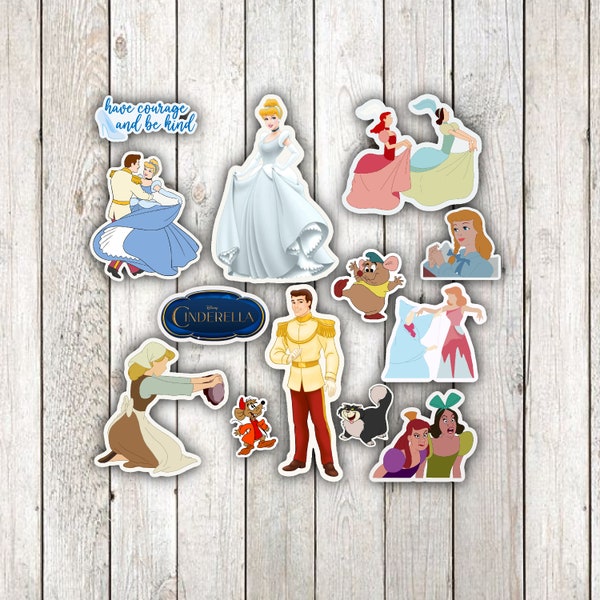Cinderella Stickers - Etsy