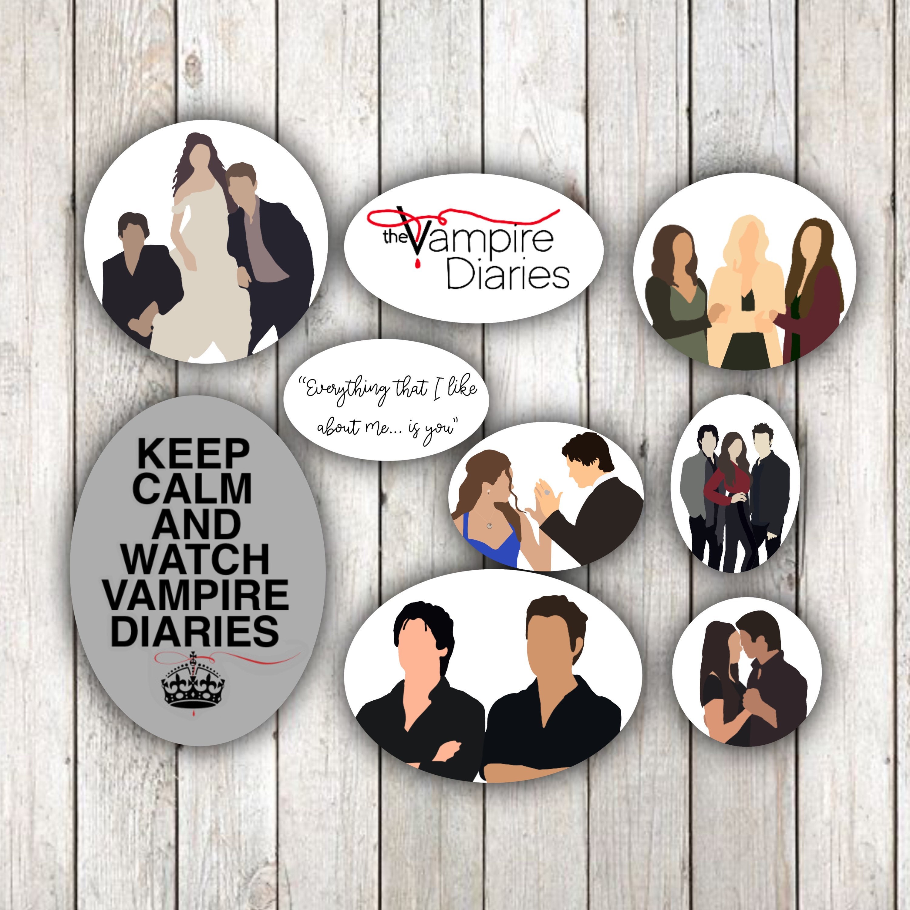 The Vampire Diaries Sticker Pack Waterproof Sticker for - Etsy UK