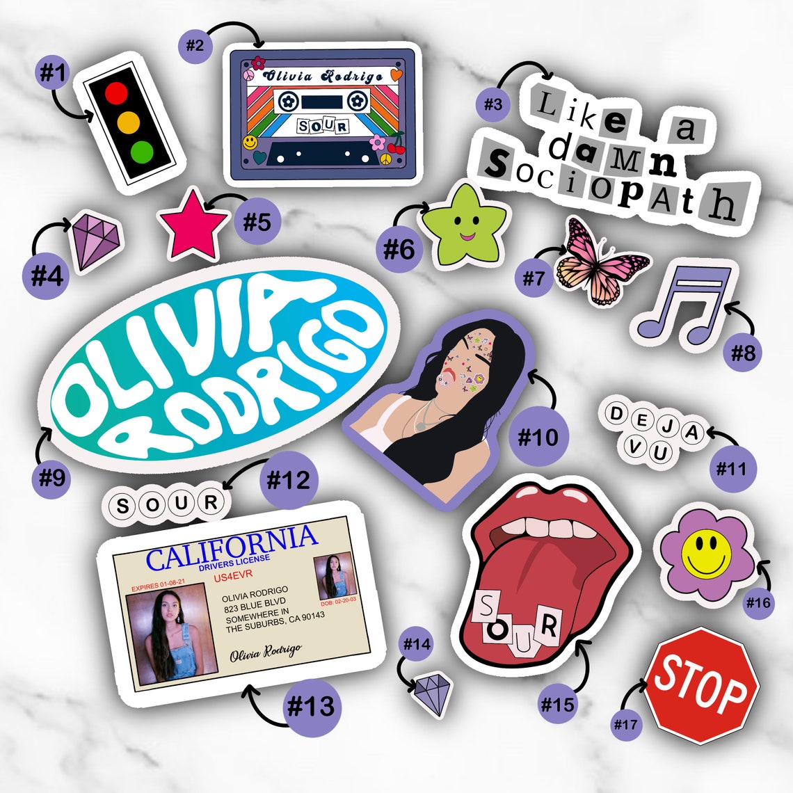 Olivia Rodrigo Sticker Pack Waterproof Sticker for Laptop - Etsy