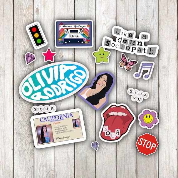 Olivia Rodrigo Sticker Pack WATERPROOF Laptop Decals & Skins ...