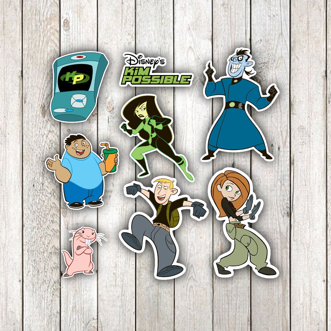 Kim Possible Digital Stickers for Laptop, Water Bottle, Notebooks and ...