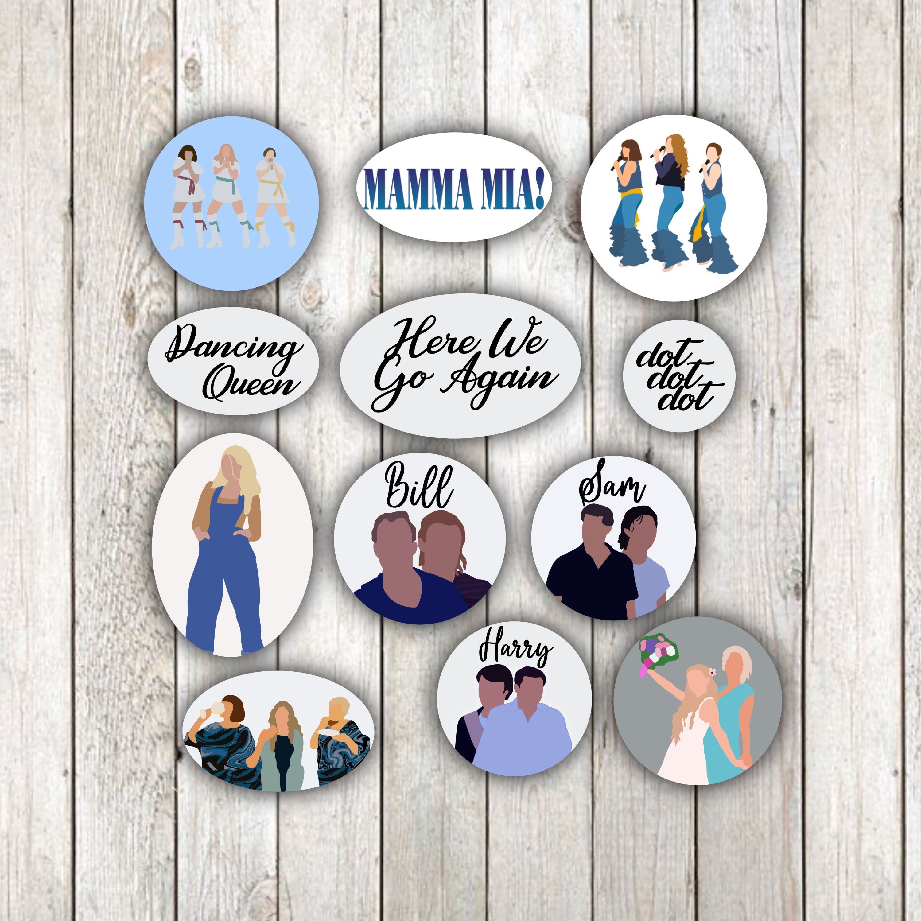 Mamma Mia Sticker Pack Waterproof Sticker for Laptop - Etsy Canada